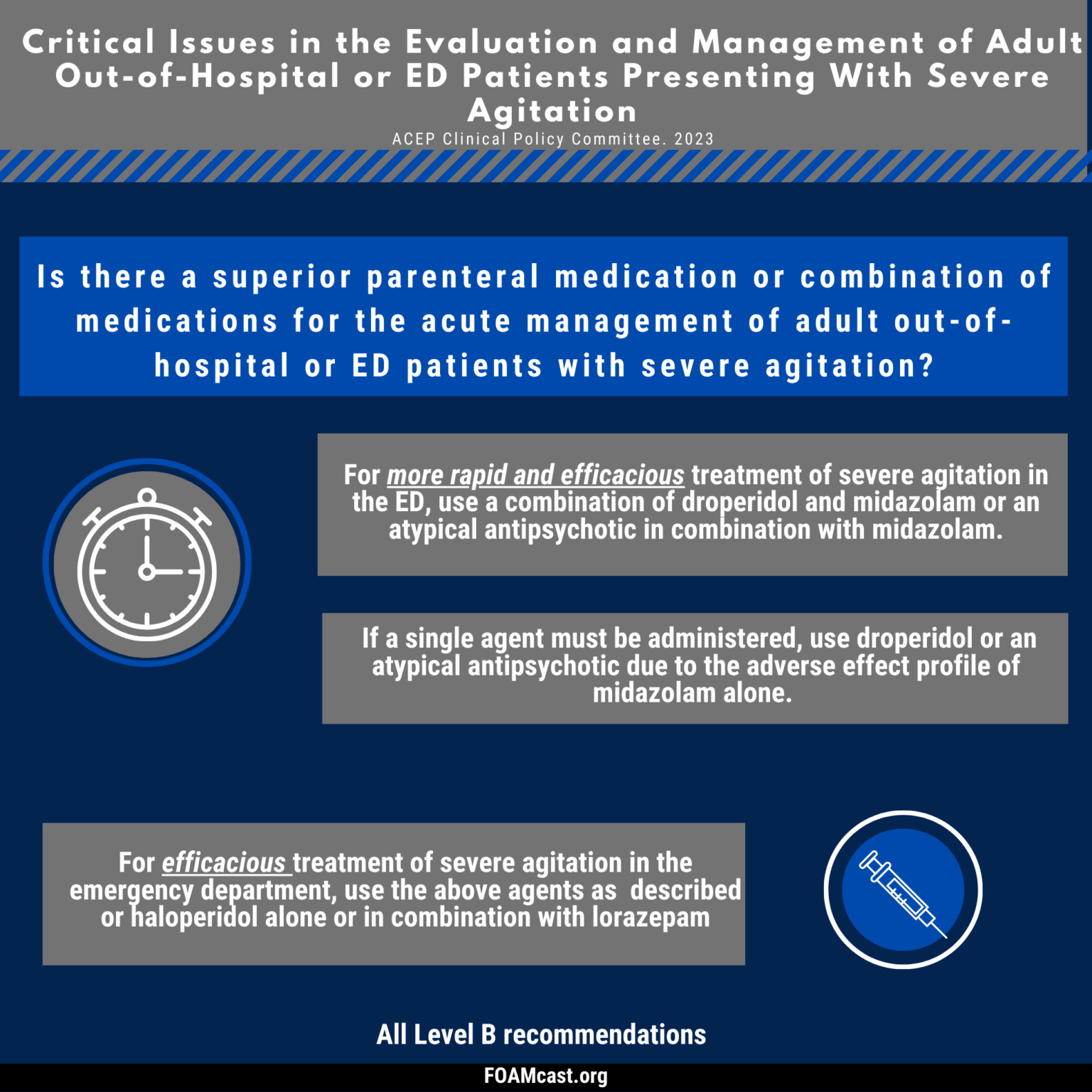 ACEP Clinical Policy: Sedation of Severely Agitated Patients – FOAMcast